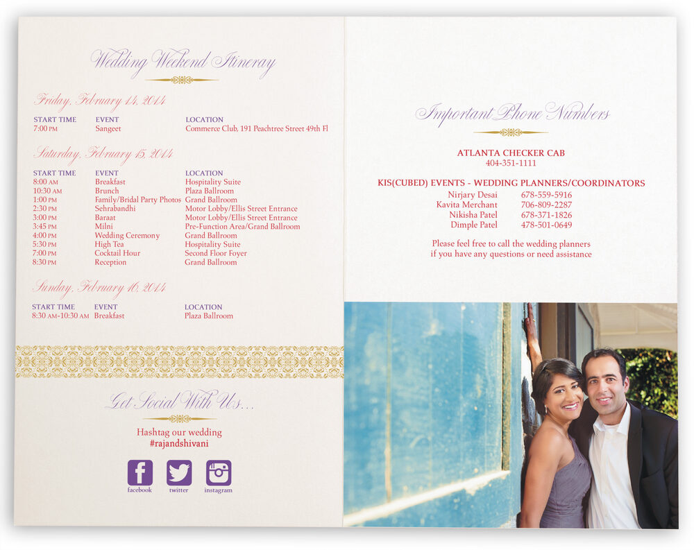 Diamond Mandala Wedding Welcome Letter and Wedding Programs - Documents and Designs